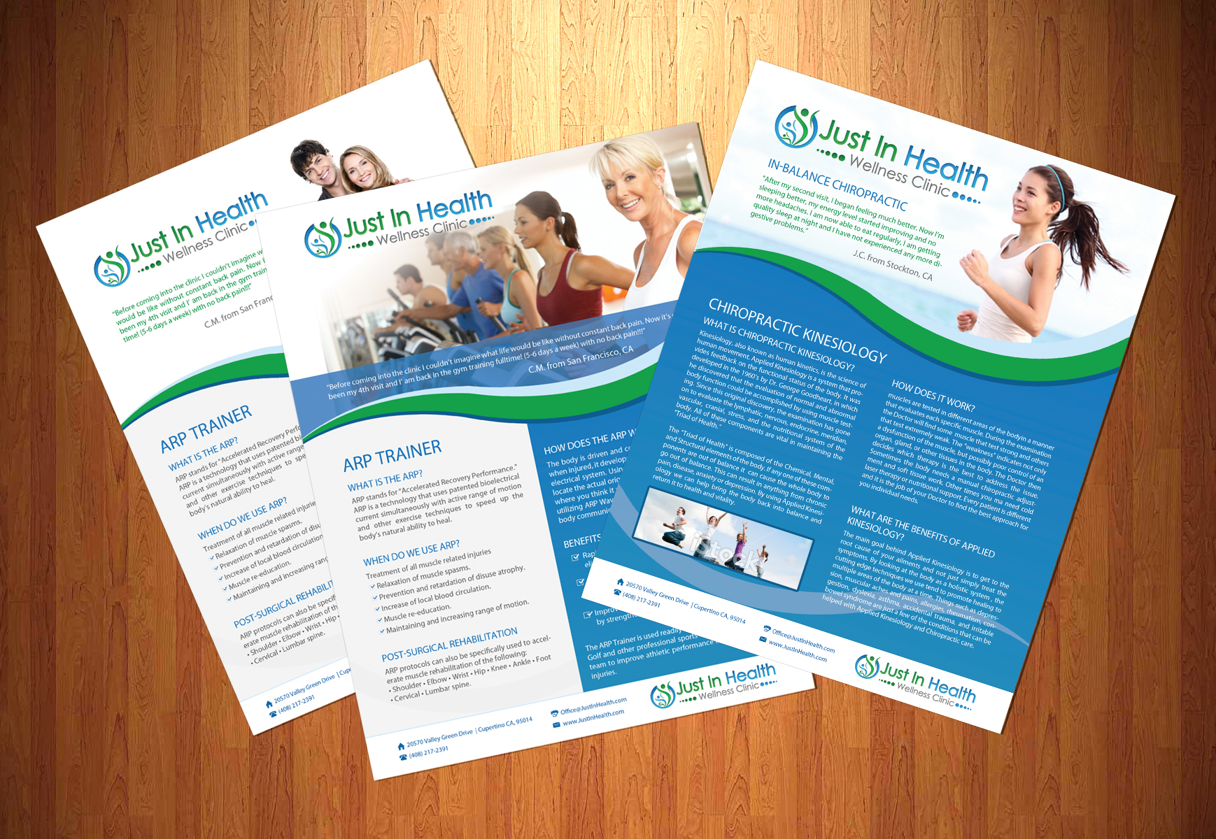 Justinhealth Multiple Brochure Designs - Real Versatile Technologies
